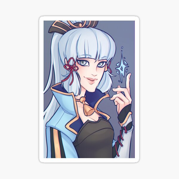 Pegatina «Kamisato Ayaka - Genshin Impact» de Shishiga | Redbubble