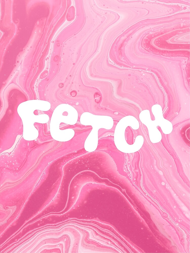 "Fetch - Word Art with Pink Marble Background" Art Print for Sale by ...