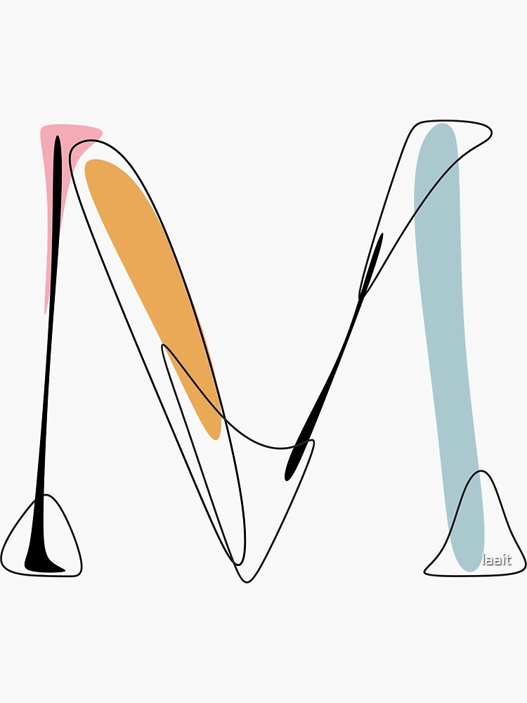 "letter M logo" Sticker by laait | Redbubble