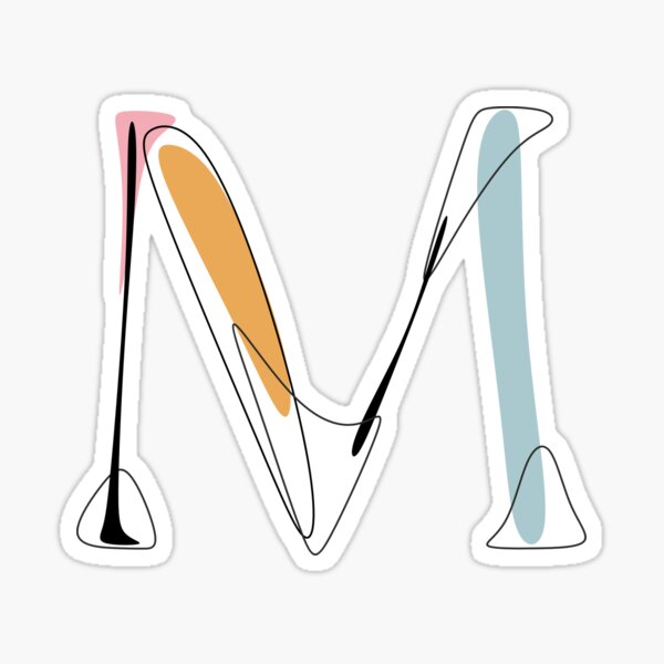 "letter M logo" Sticker by laait | Redbubble