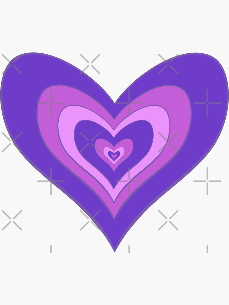 Violet Heart Sticker For Sale By Amidala98 Redbubble