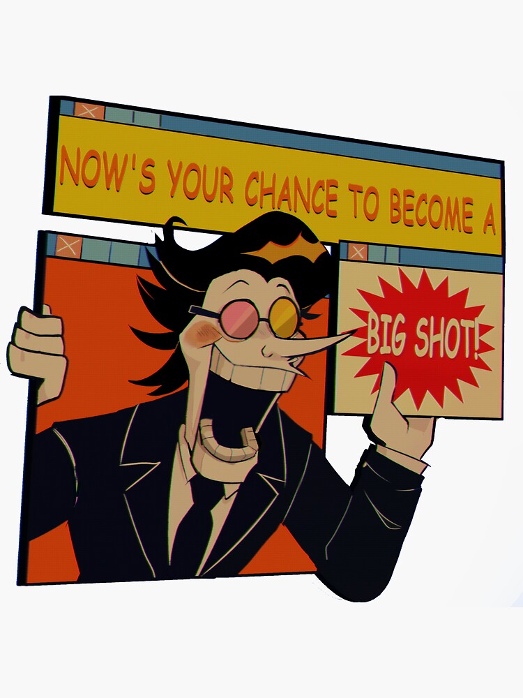 "Big Shot" Sticker for Sale by HighRollerYT | Redbubble