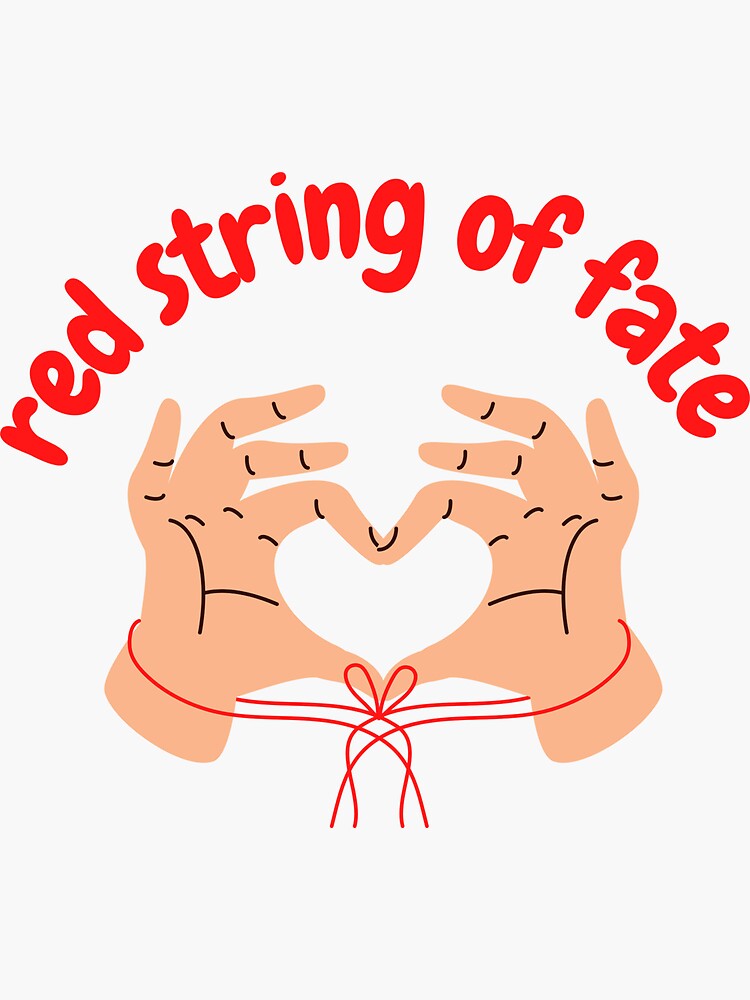 "Red String of Fate" Sticker for Sale by PODTycoon | Redbubble