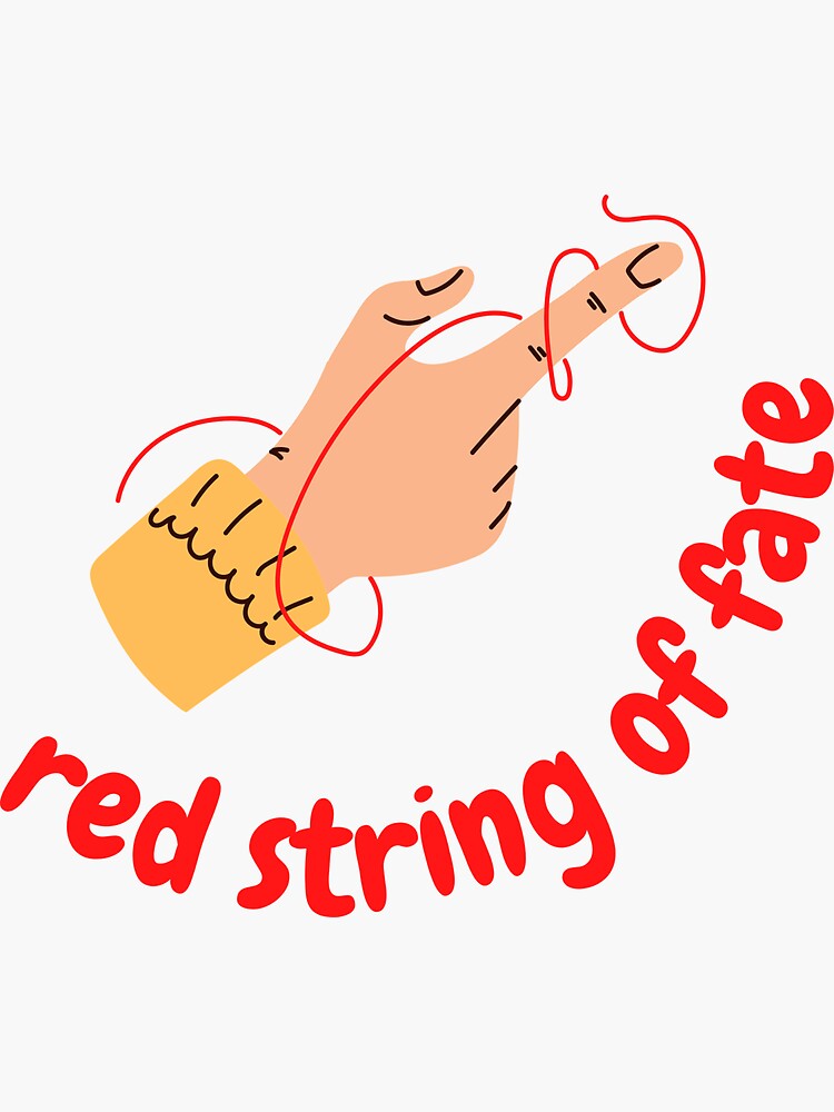 "Red String of Fate" Sticker for Sale by PODTycoon | Redbubble