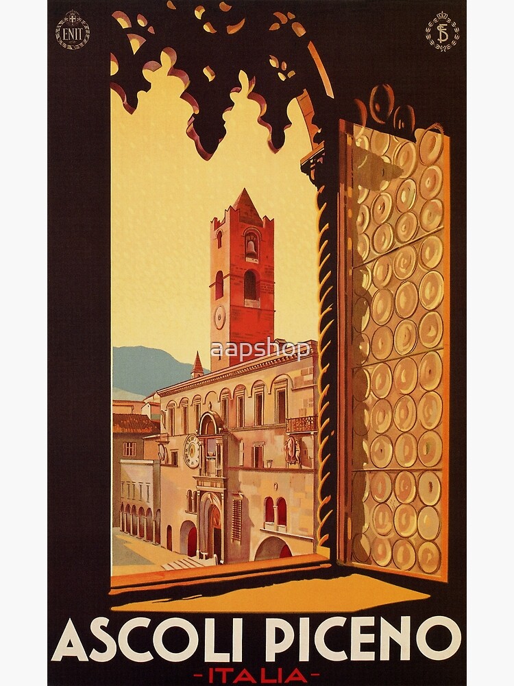 "Vintage Italian travel ad Ascoli Piceno" Art Print by aapshop | Redbubble