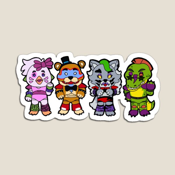 "FNAF Security Breach Cute Glamrock Animatronics " Magnet for Sale by ...