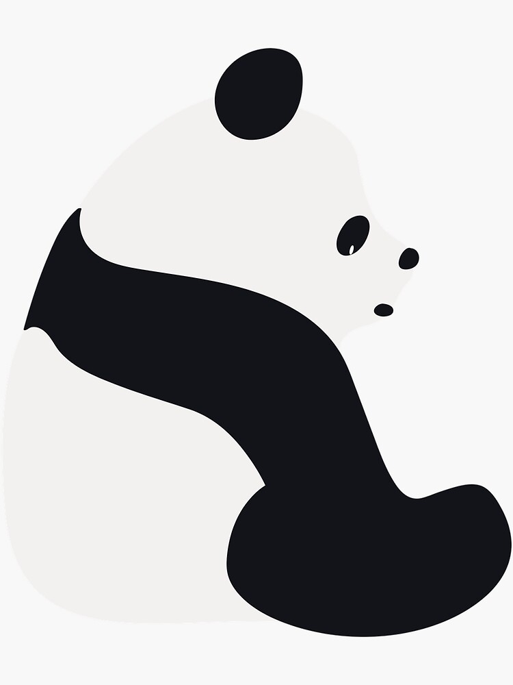 "Siting panda sticker" Sticker by The-Oeuvre | Redbubble