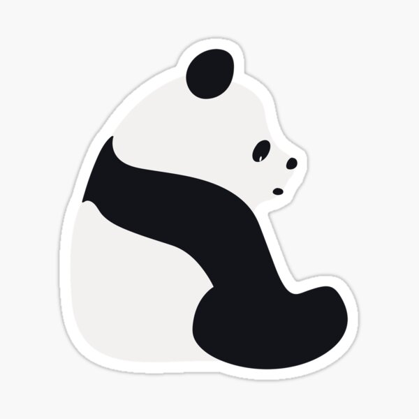 "Siting panda sticker" Sticker by The-Oeuvre | Redbubble
