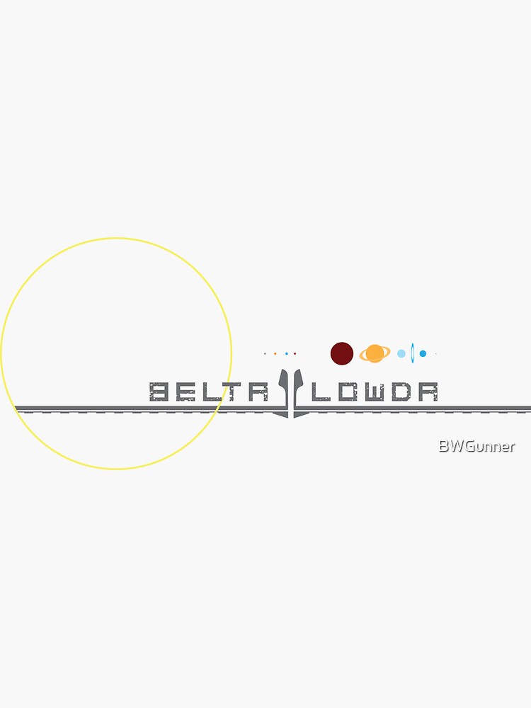 "BELTA LOWDA Solar System the Expanse minimalist" Sticker for Sale by ...