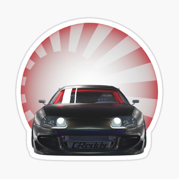 "Supra Mk4 Japanese flag" Sticker for Sale by car-revolution | Redbubble