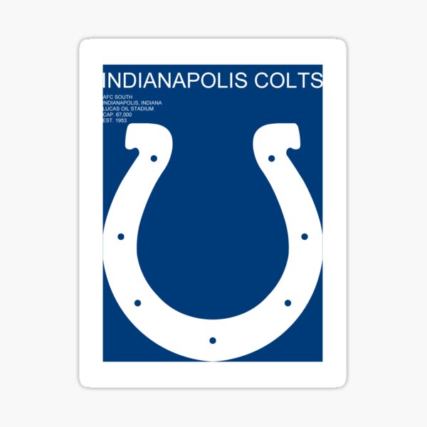 "Colts Geometric Minimal Design" Sticker for Sale by ShopBensNook ...