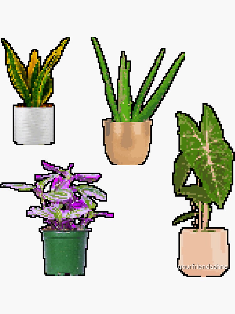 "Pixel Plant Pack" Sticker for Sale by yourfriendashna | Redbubble