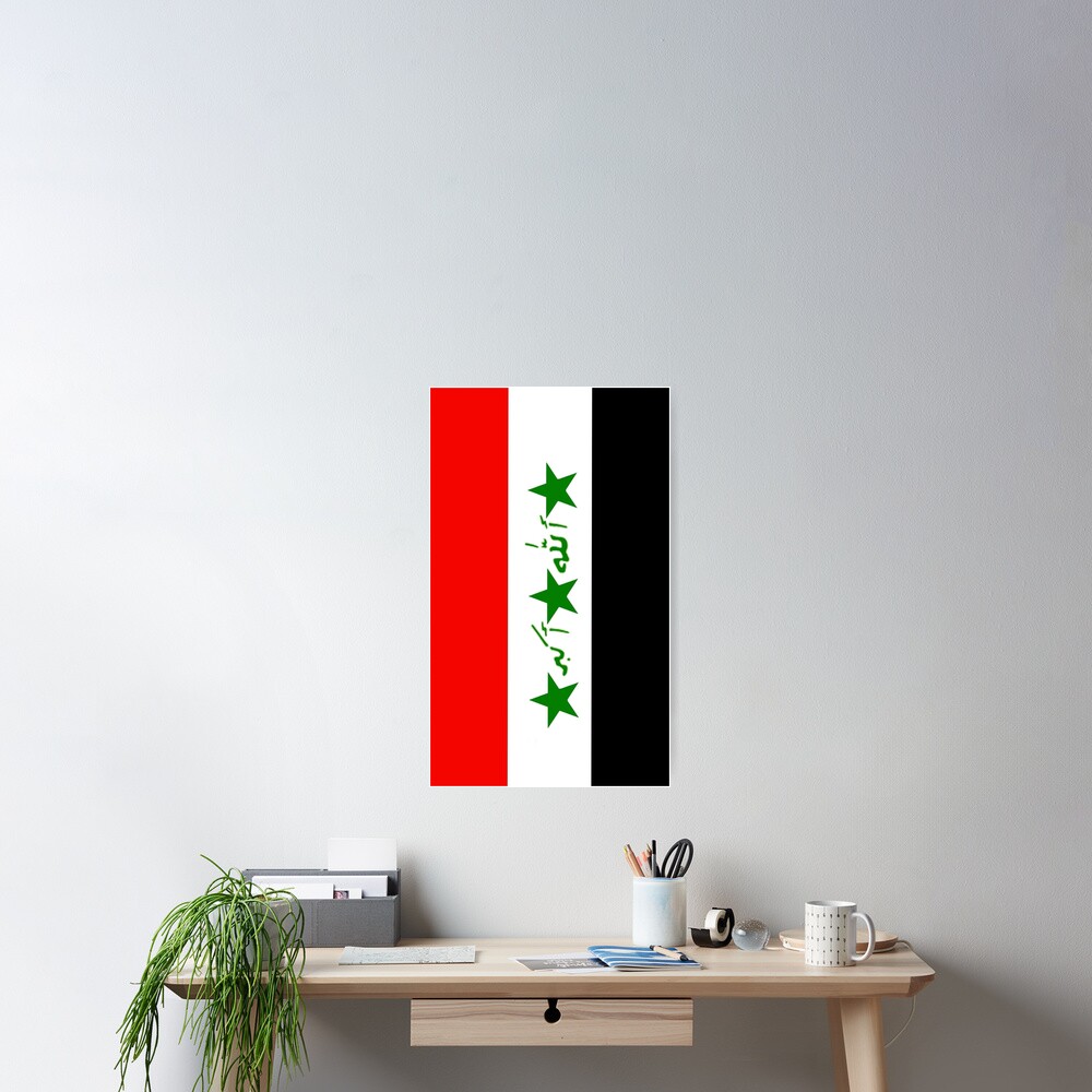 "Baathist era Iraqi flag (1991-2003)" Poster for Sale by SY98 | Redbubble