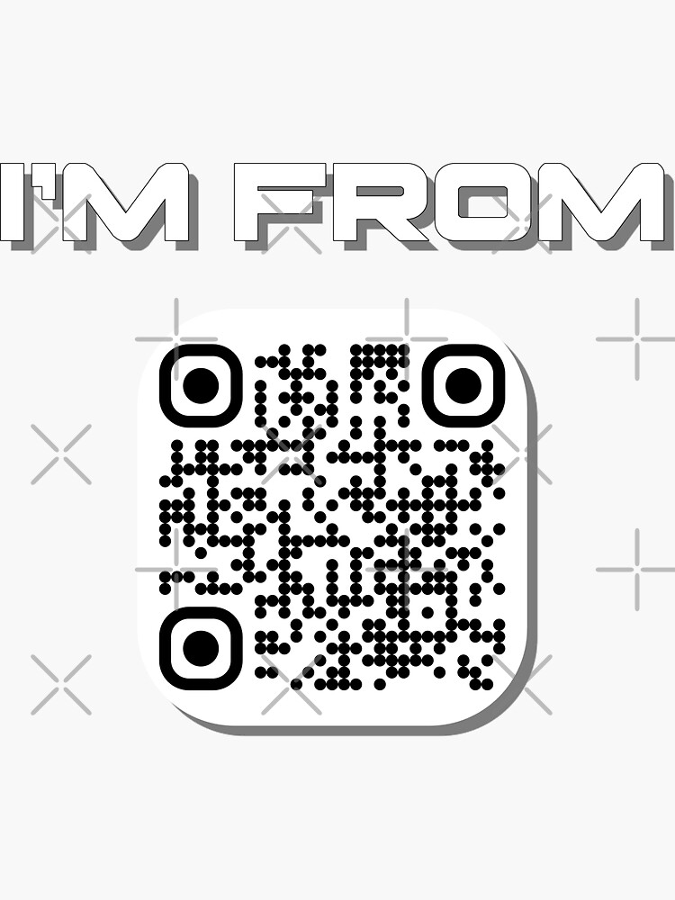 "I'm from Alaska QR code" Sticker for Sale by FotuDesign | Redbubble