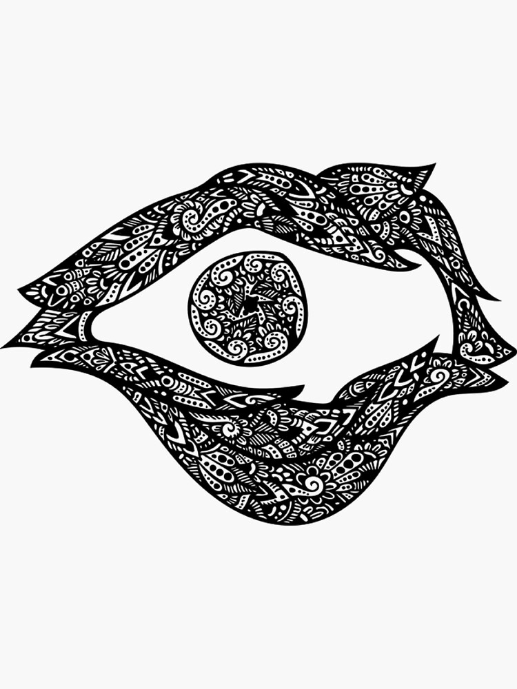 "Eye Zentangle - ByVArte" Sticker by ByVArte | Redbubble