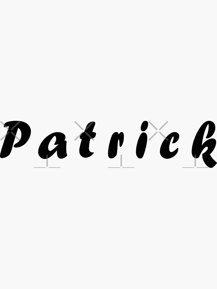 "Patrick name" Sticker for Sale by gmstockstudio | Redbubble
