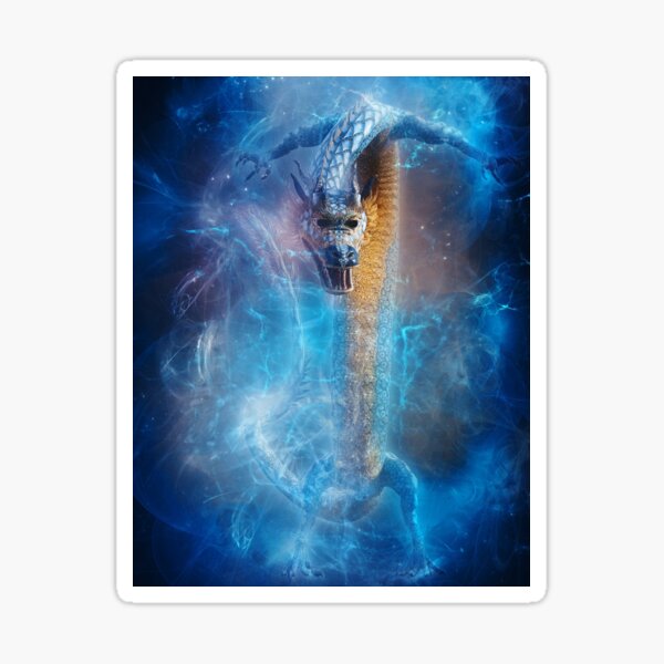 "Blue Dragon Dreams" Sticker for Sale by dreamchaisr | Redbubble