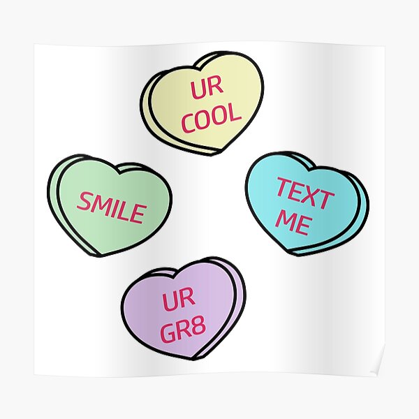 "Heart Candy Sticker Pack - Friends" Poster for Sale by ekiso | Redbubble