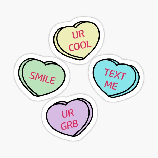 "Heart Candy Sticker Pack - Friends" Sticker by ekiso | Redbubble