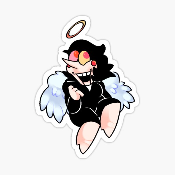 "angel spamton " Sticker for Sale by crabcaks | Redbubble