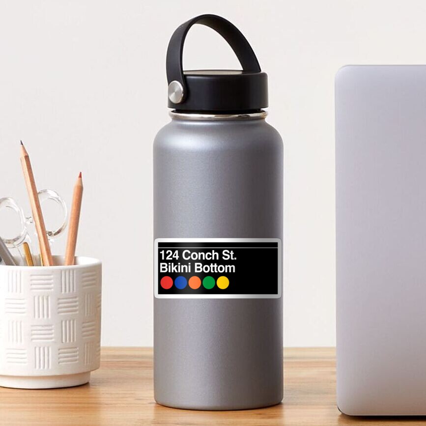 "Spongebob's Pineapple House | 124 Conch St. Bikini Bottom" Sticker by ...