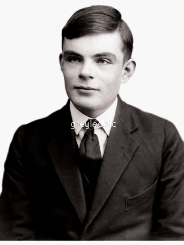 "Alan Turing" Sticker for Sale by greylectric | Redbubble
