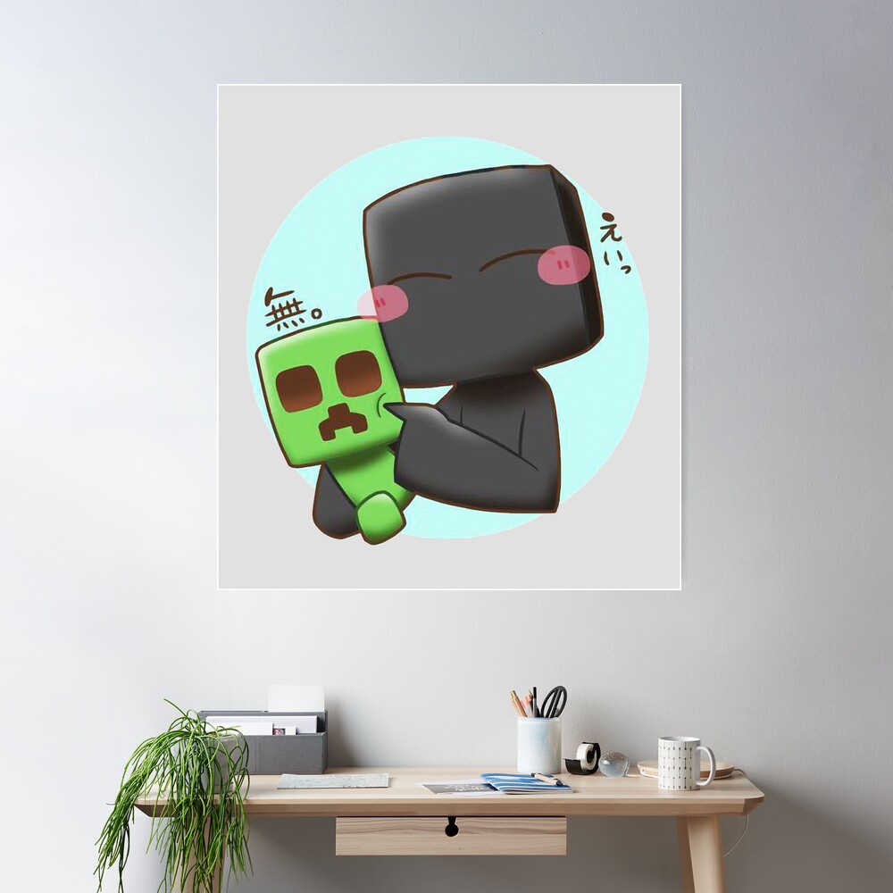 Minecraft Drawings Enderman Creeper Minecraft Art Print By Shaw