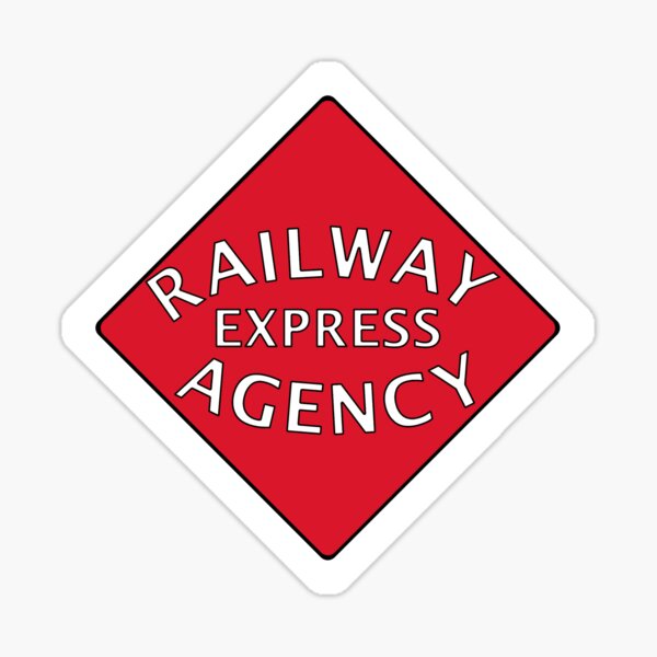 "Railway Express Agency" Sticker for Sale by Pop-Pop-P-Pow | Redbubble