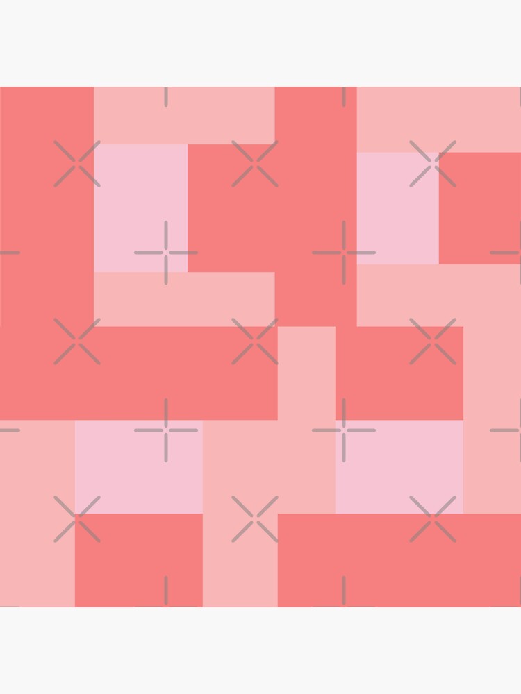 "Geometric pattern of squares in peach colors" Sticker by Speciallkind ...