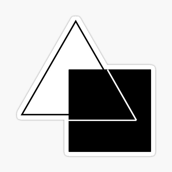 "Minimalistic Black & White Triangle" Sticker by MasonW02 | Redbubble