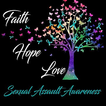 "Ribbon Tree Faith Hope Love Sexual Assault Awareness" Poster for Sale ...
