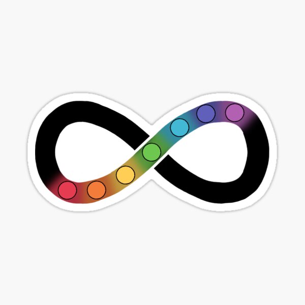 "Chakra Rainbow Infinity Symbol" Sticker by manutz-itzanami | Redbubble