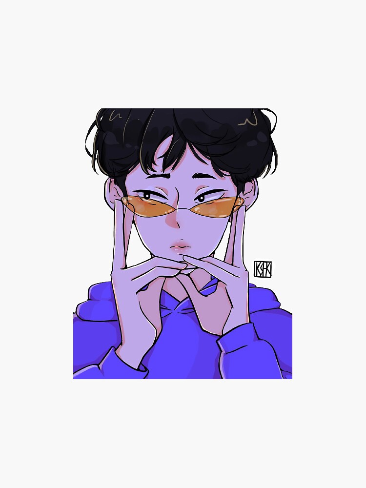 "Blue Boy" Sticker for Sale by Koziii | Redbubble