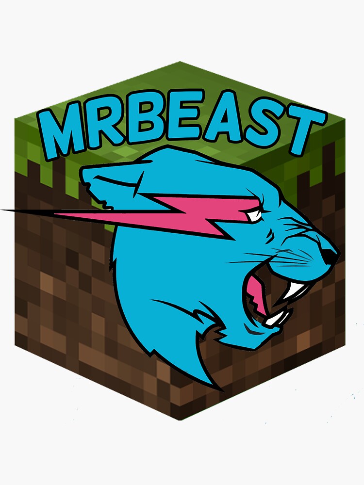 Pegatina «YouTuber de Minecraft Mrbeast» de charlesoeland | Redbubble