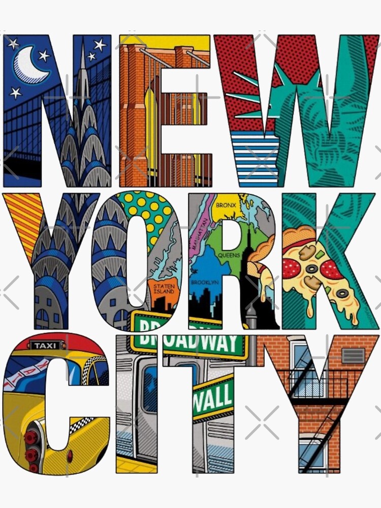 "New York city" Sticker for Sale by escape-of-life | Redbubble