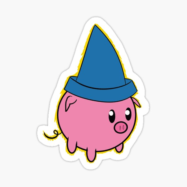 "Cute Cartoon Wizard Pig" Sticker by JThomasArtworks | Redbubble