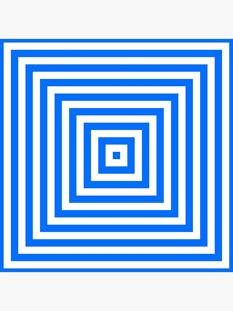 "Neon Dark Blue Square Bullseye | Beautiful Interior Design" Poster for ...