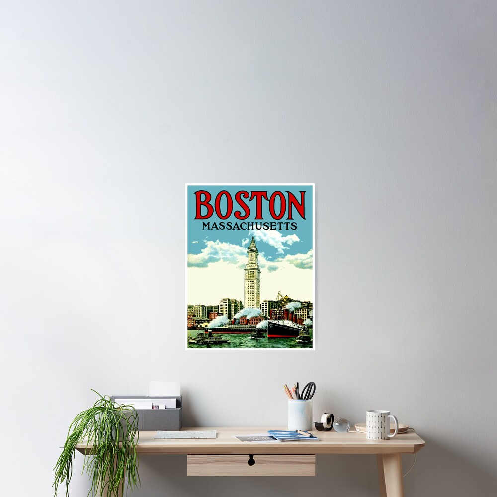 "BOSTON : Vintage 1934 Travel Advertising Print" Poster for Sale by ...