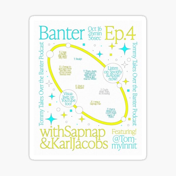 "Banter Ep. 4 Ft. TommyInnit" Sticker for Sale by phrawgcraft | Redbubble