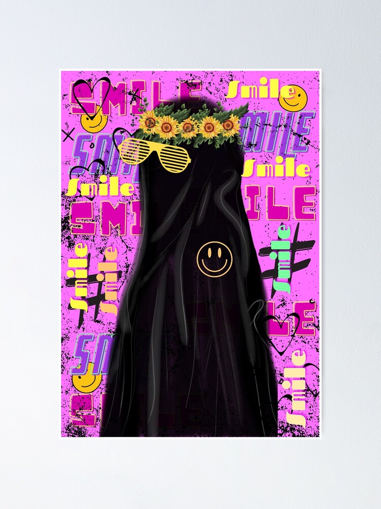 "Smile Daisy Crown Niqabi" Poster by mscribbler | Redbubble
