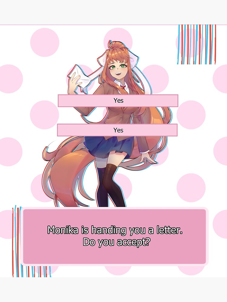 "DDLC Monika Love Letter" Poster for Sale by halnako | Redbubble