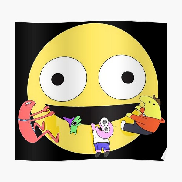 "smiling friends logo" Poster by ABU-HASBROWN | Redbubble