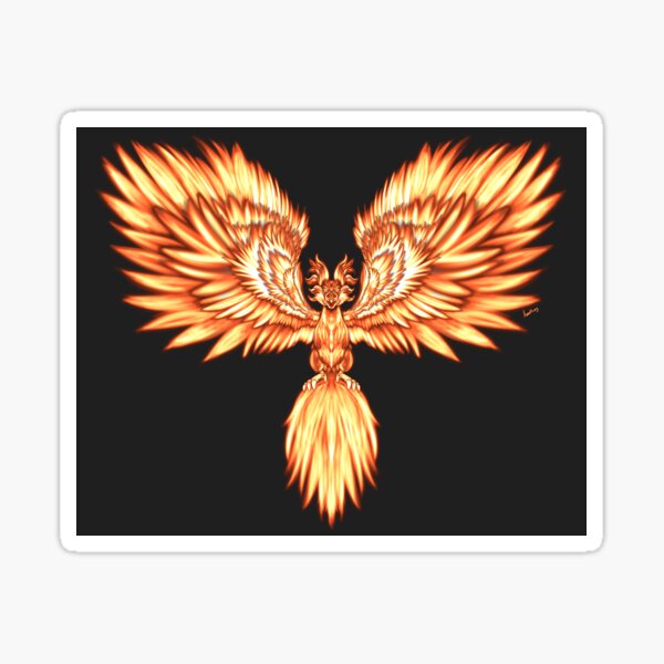 "Phoenix Rising" Sticker for Sale by AdamKingArt | Redbubble