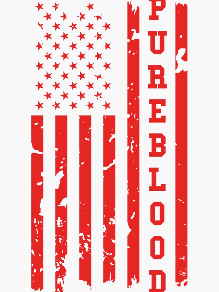 "Pureblood Distressed American Flag " Sticker for Sale by ...