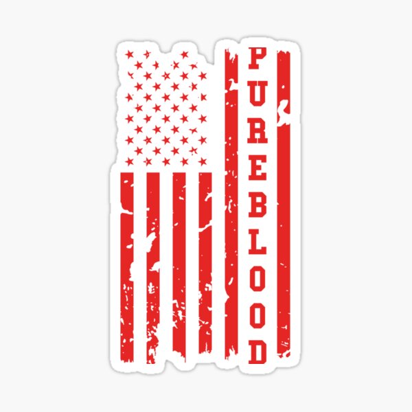"Pureblood Distressed American Flag " Sticker for Sale by ...