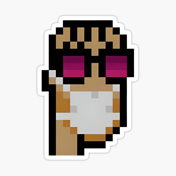 "CryptoPunk #5500 Facial mask Virus COVID-19 NFT" Sticker for Sale by ...
