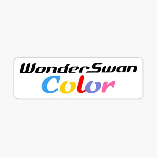 "WonderSwan Color (Logo)" Sticker for Sale by winscometjump | Redbubble