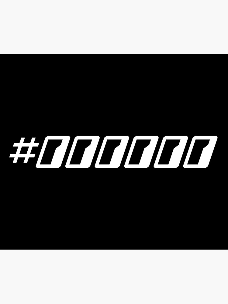 "Pure Black Hex Color Code" Art Print for Sale by TheShirtYurt | Redbubble