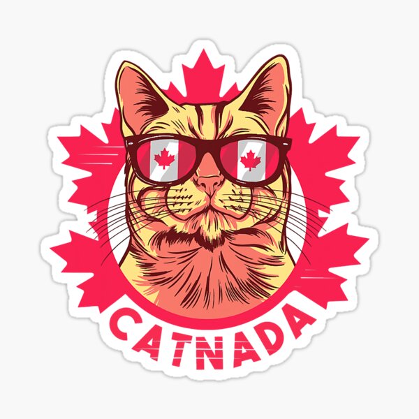 "Catnada Canada Flag Canadian Cat" Sticker for Sale by Voddaly15 ...