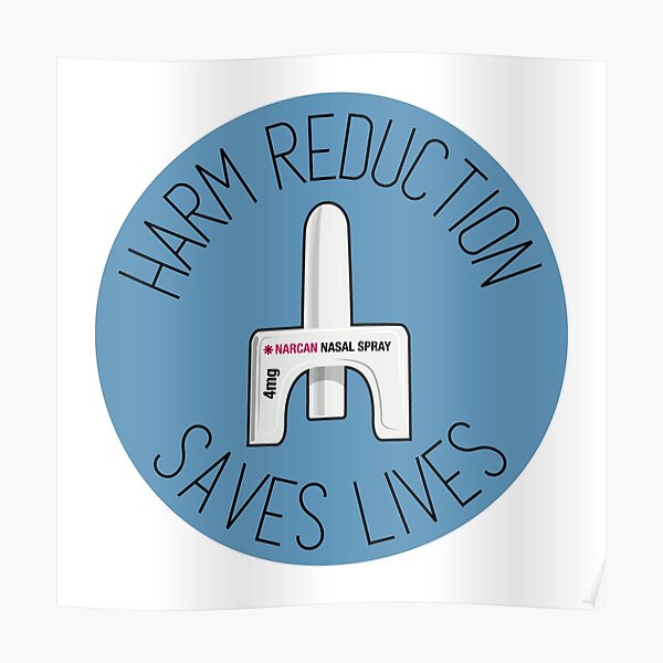 "Harm Reduction Blue " Poster for Sale by sydneyjdg | Redbubble